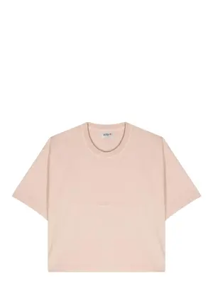 AUTRY Logo-debossed T-shirt - Pink
