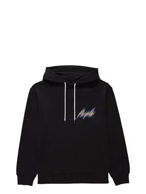 PURPLE BRAND Logo-print Cotton Hoodie - Black