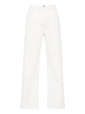 MAISON MARGIELA Embroidered Straight-leg Trousers - White