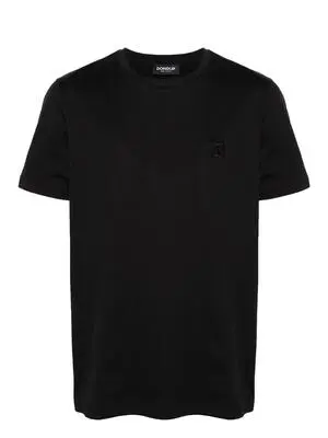 DONDUP Logo-embroidered Cotton T-shirt - Black