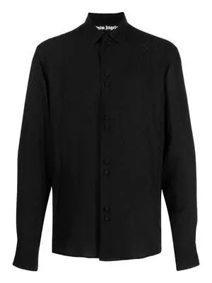 Palm Angels All-over Monogram Shirt - Black