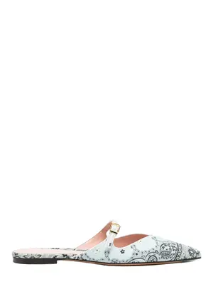 Zimmermann Aura Paisley-print Mules - Blue