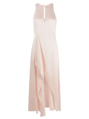 TWINSET Asymmetric Satin Dress - Pink