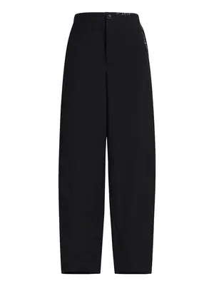 Marni Logo-embroidered Tapered Trousers - Black