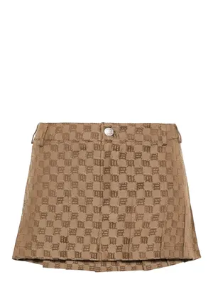 MISBHV MISBHV Monogram-Jacquard Pleated Miniskirt
