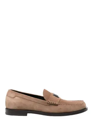 DOLCE & GABBANA Dolce & Gabbana Logo-Plaque Suede Loafers