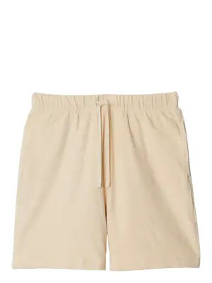 Burberry Logo-print Cotton Shorts - Neutrals