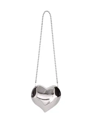 SIMONMILLER Molded Heart Metallic Shoulder Bag - Silver