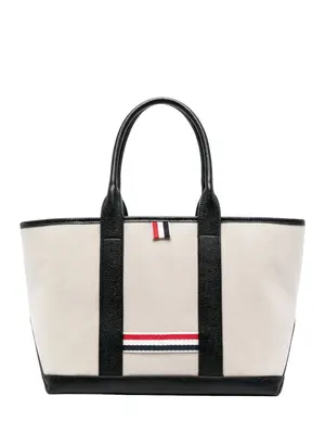 Thom Browne Rwb Stripe Tote - Neutrals