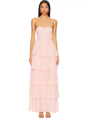 LOVERS AND FRIENDS Hattie Gown - Baby Pink
