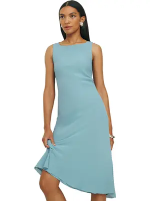 REFORMATION Topanga Midi Dress Turquoise
