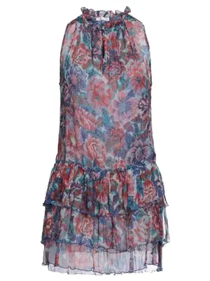 Poupette St Barth Floral-print Mini Dress - Blue