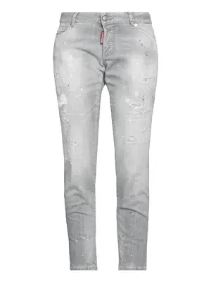 Dsquared2 Straight-leg Jeans With Crystal Embellishments - Grey