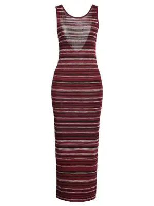 Missoni Striped Knit Maxi Dress - Red