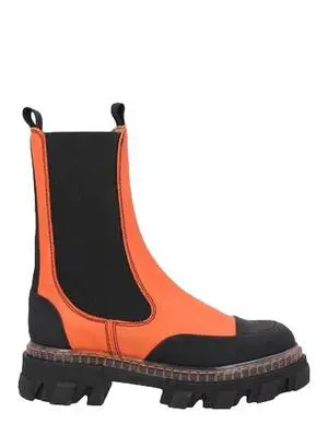 GANNI Ankle Chelsea Boots - Orange