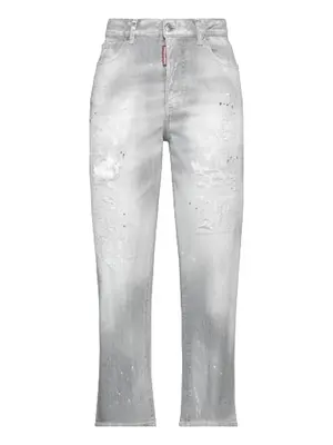 Dsquared2 Jeans In Tie-dye Wash With Crystal Embellishments - Grey