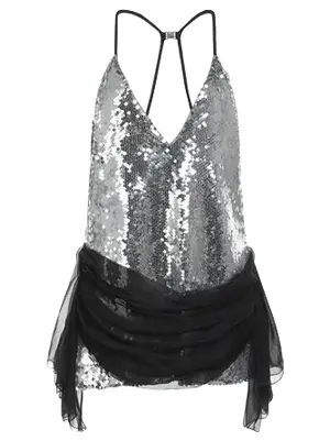 Dsquared2 Mini Sequinned Dress Silver