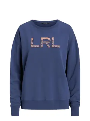 Ralph Lauren Logo French Terry Pullover - Blue