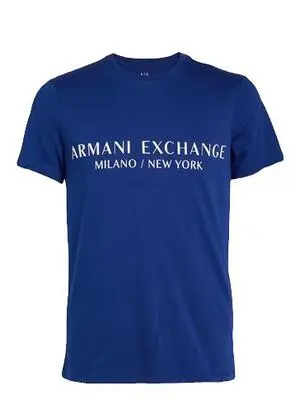 Armani Exchange T-shirt Light Size Cotton - Blue
