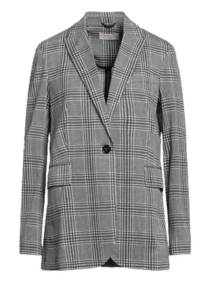 CIRCOLO 1901 Tartan Pattern Blazer - Blue