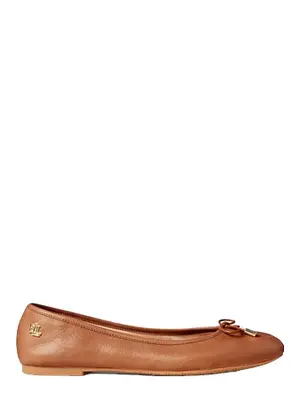 Ralph Lauren Leather Ballet Flats - Brown