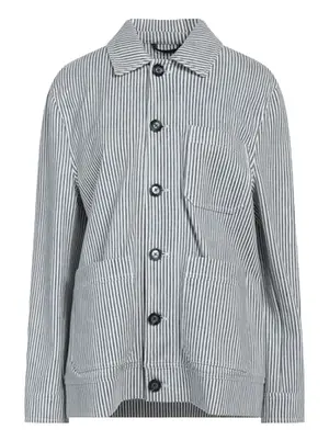 CIRCOLO 1901 Striped Safari Jacket - Blue