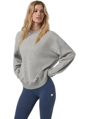 Vuori Sedona Weekender Crewneck Pullover - Light Heather Grey