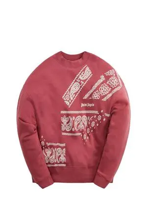 Palm Angels Bandana Print Crewneck - Red