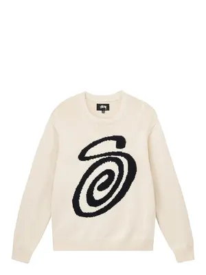 StÜssy Curly S Sweater - Cream