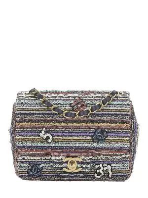 CHANEL Chanel Sequin Half Flap Mini Bag