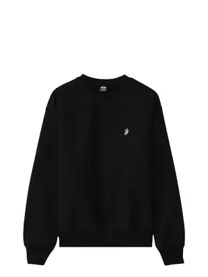 StÜssy Swirl Appliqué Crew - Black