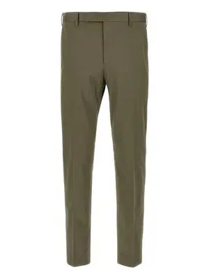 PT TORINO Dieci Straight Leg Batavia Wool Pants - Green