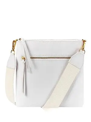 Gigi New York Leather Messenger Bag - White