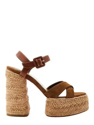 CHRISTIAN LOUBOUTIN Super Calakala 130mm Platform Sandals - Brown