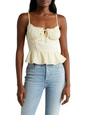 ALL IN FAVOR Peplum Bustier Camisole - Cream
