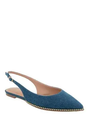 Bcbgmaxazria Valerie Slingback Pointed Toe Flat - Dark Denim