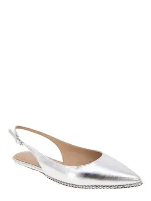 Bcbgmaxazria Valerie Slingback Pointed Toe Flat - Silver