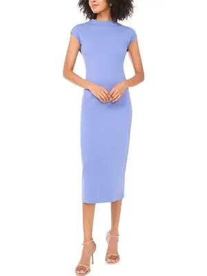 Vince Camuto Mock Neck Midi Dress - Echo Blue