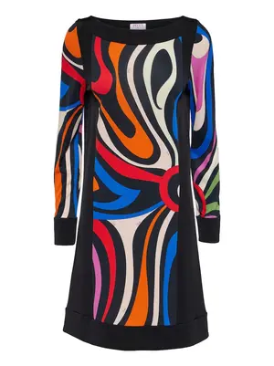 Emilio Pucci Marmo Printed Shift Dress - Multicoloured
