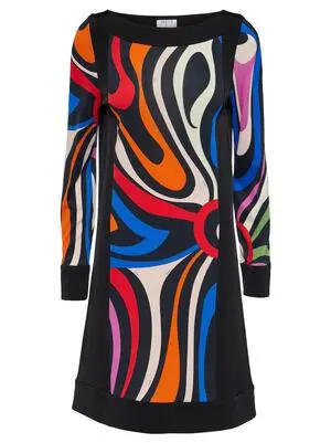 Emilio Pucci Marmo Printed Shift Dress - Multicoloured