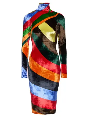 Emilio Pucci Iride Printed Velvet Minidress - Multicoloured