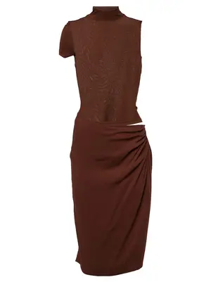 Christopher Esber Fusion Tee Midi Dress - Brown