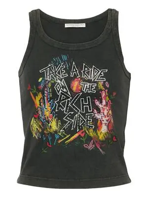 Alessandra Rich Printed Tank Top - Grey