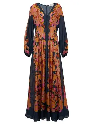Zimmermann Acadian Printed Silk Maxi Dress - Multicoloured