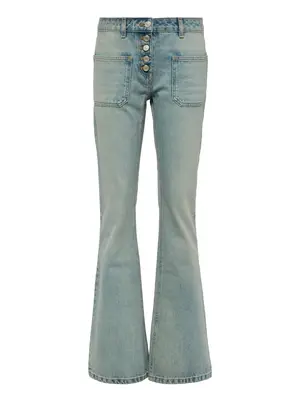 COURREGES Courrèges Low-rise Bootcut Jeans - Blue