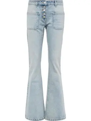 COURREGES Courrèges Low-rise Bootcut Jeans - Blue