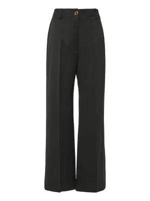 Patou Mid-rise Wool-blend Pants - Black