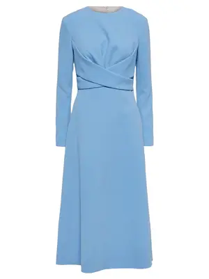 EMILIA WICKSTEAD Elta Crêpe Midi Dress - Blue