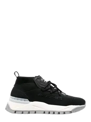 Santoni X Amg Elasticated-panel Sneakers - Black