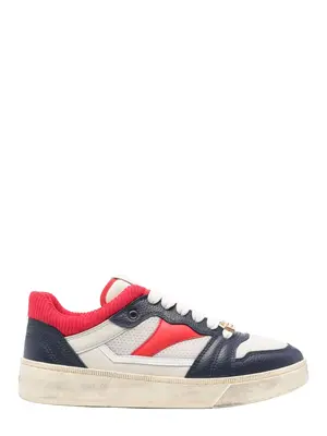 Bally Bally Logo-Plaque Panelled Sneakers Blue